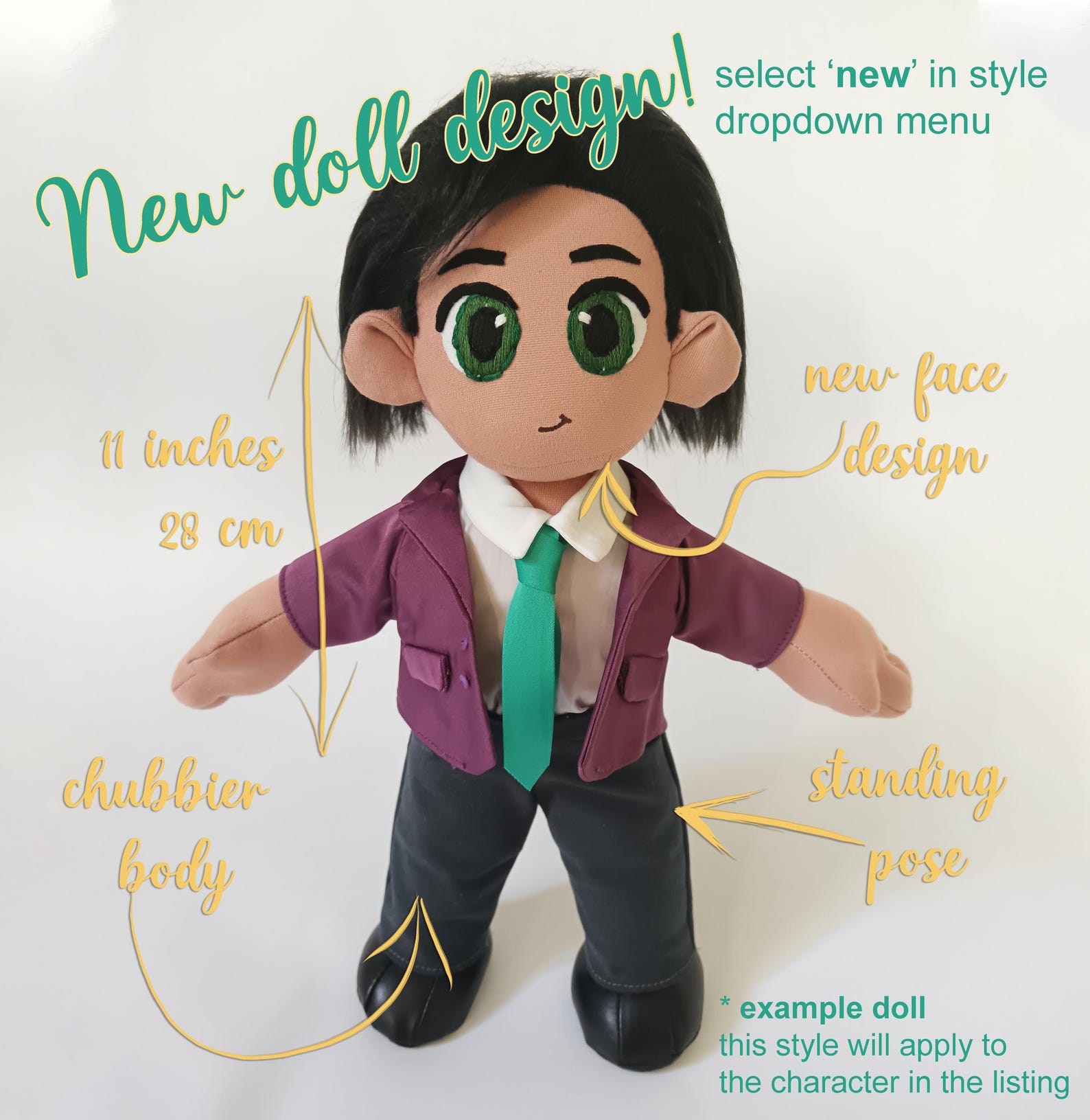 Marius Pontmercy Les Miserables Plush Doll Plushie Toy Eddie Redmayne ...