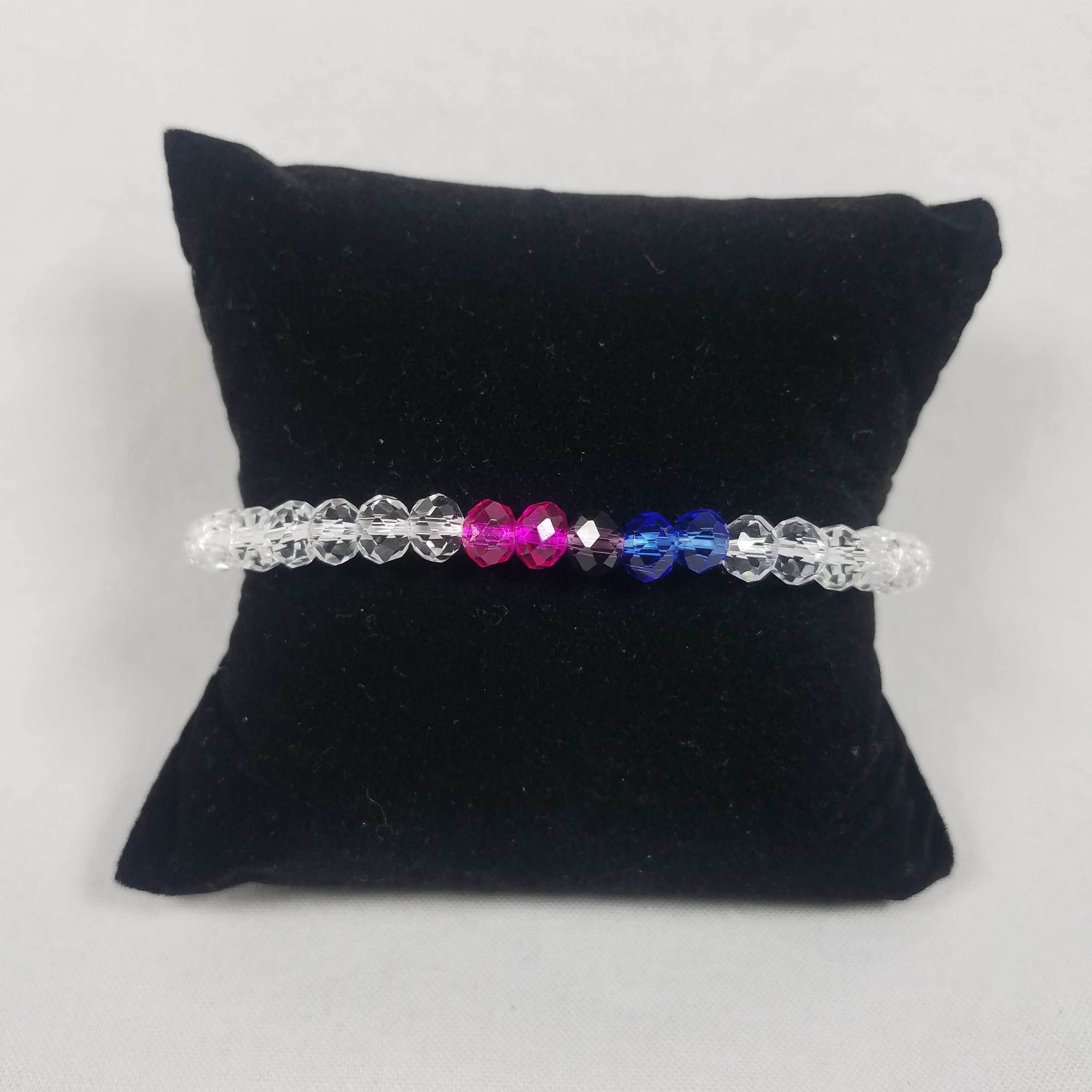 Bisexual Pride Flag Crystal Bar Bracelet LGBTQ Silver Gold | Etsy