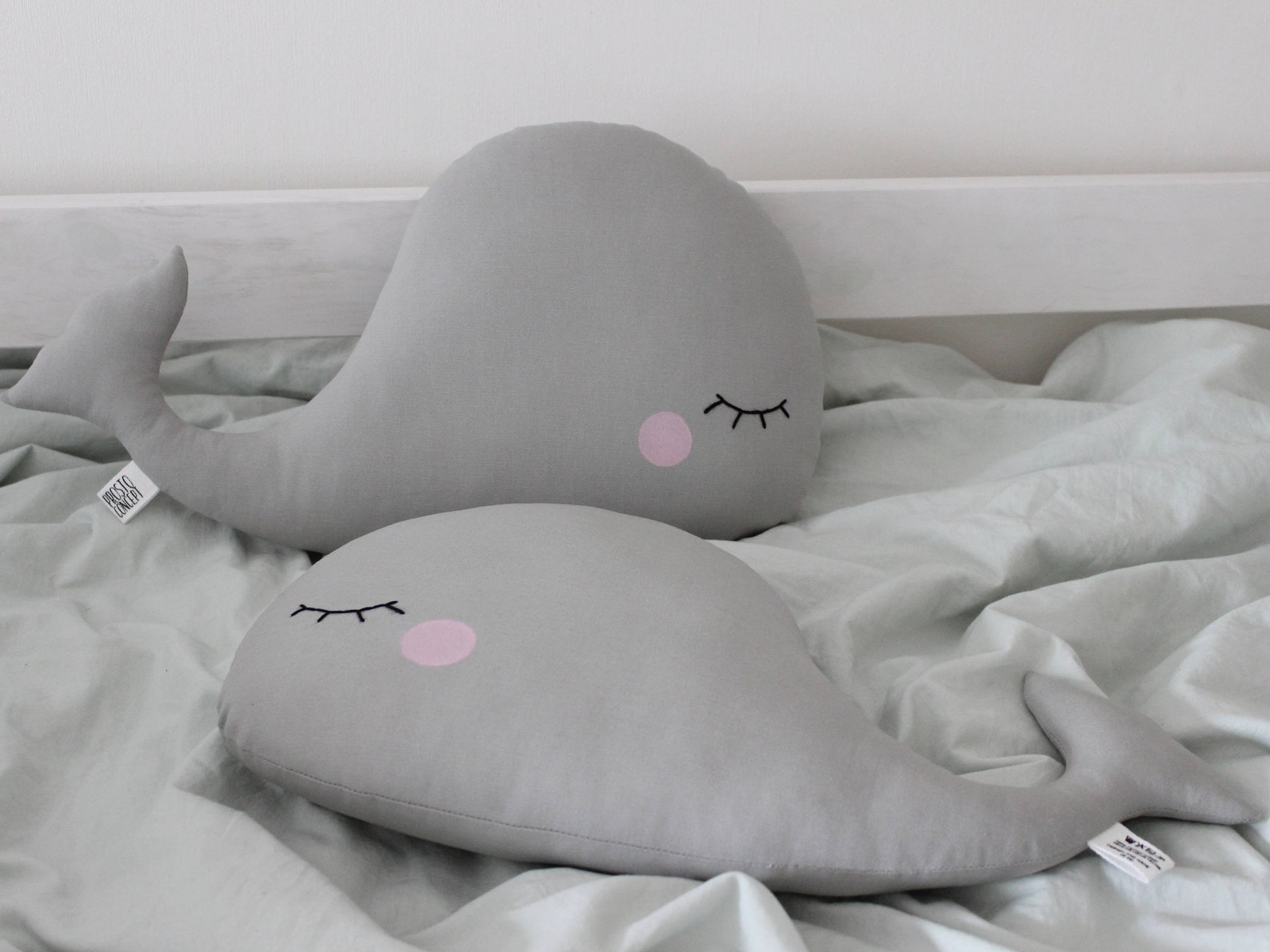 Whale Pillow Whale Cushion Whale Plush Toy Gray Pillow - Etsy