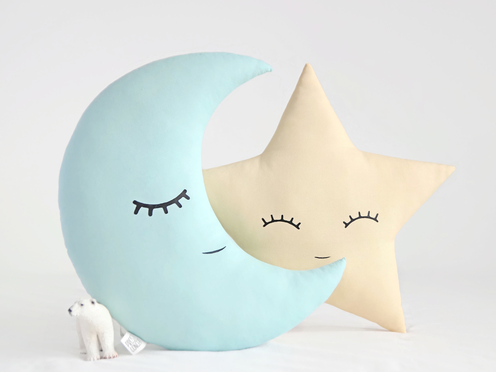 Star and Moon Pillows Set of 2 Pillows Mint Crescent Moon - Etsy