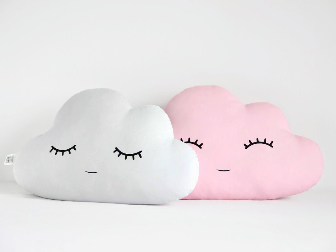 Custom Set of Kids Decorative Cloud Pillows, Twin Nursery Decor Cushion ...