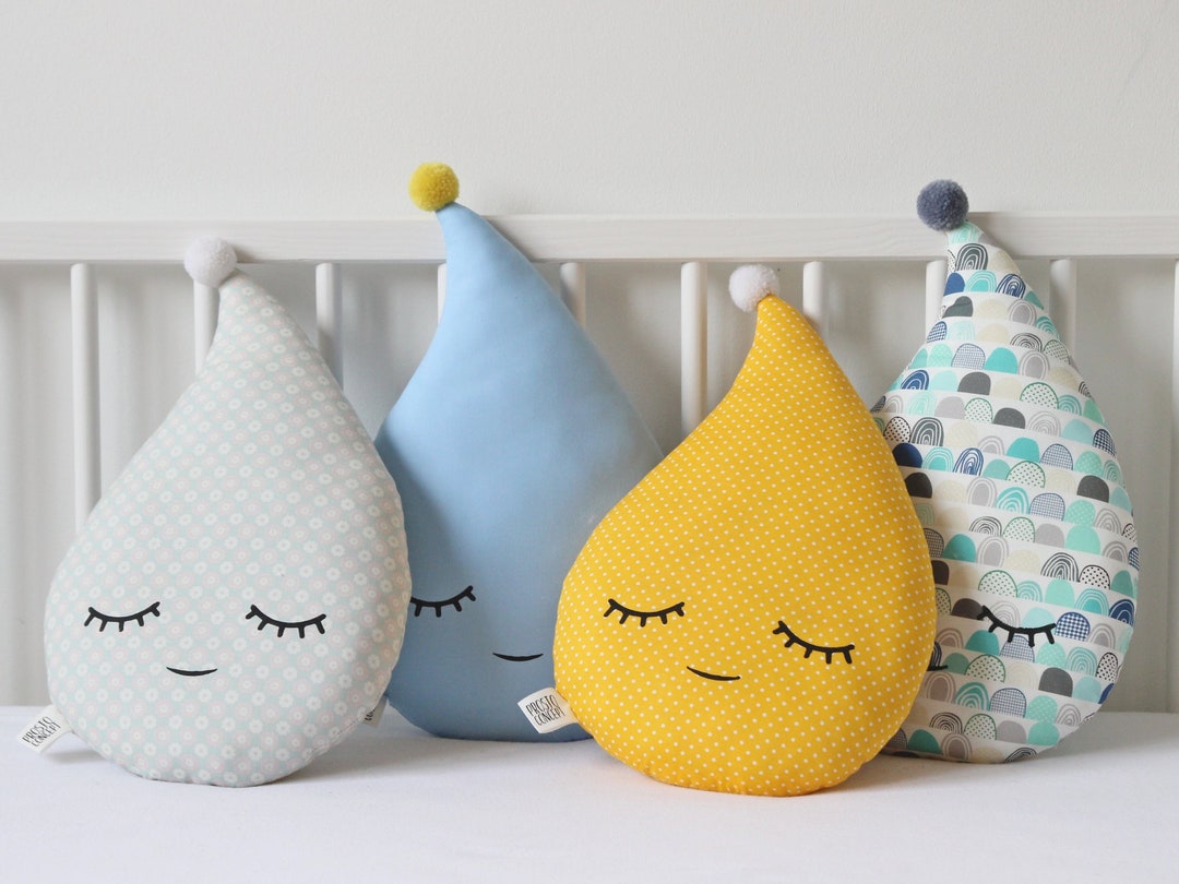 Cute Raindrop Cushion for Nursery Decor, Baby Shower Gift Idea Dreamy ...