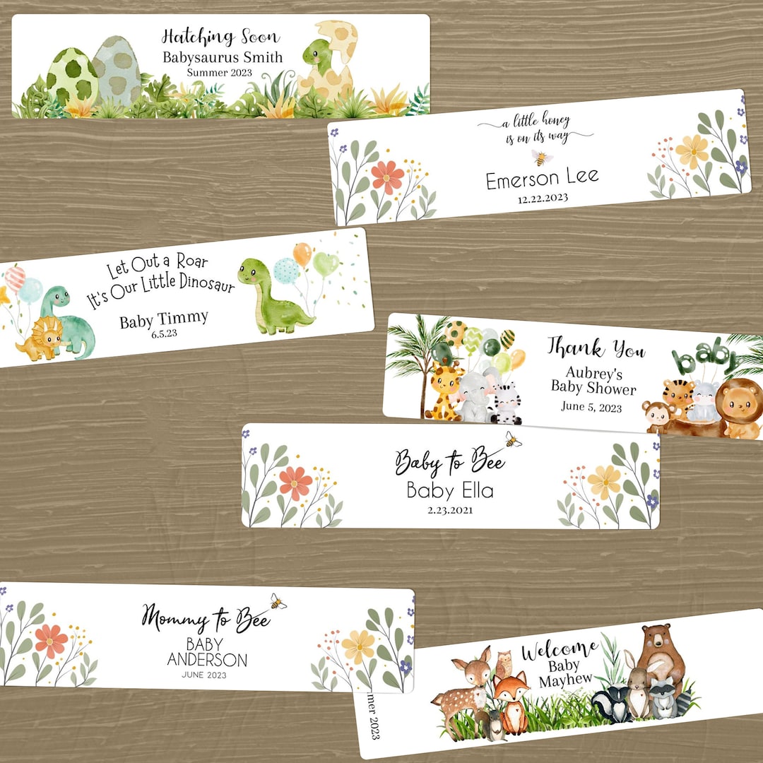 Baby Shower Personalized Labels for Baby Shower Party Favors - Etsy