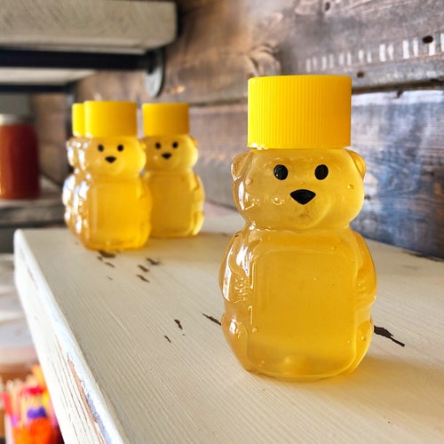 Cute 2 Oz Mini Honey Bear Favor With Pure U.S. Honey yellow - Etsy