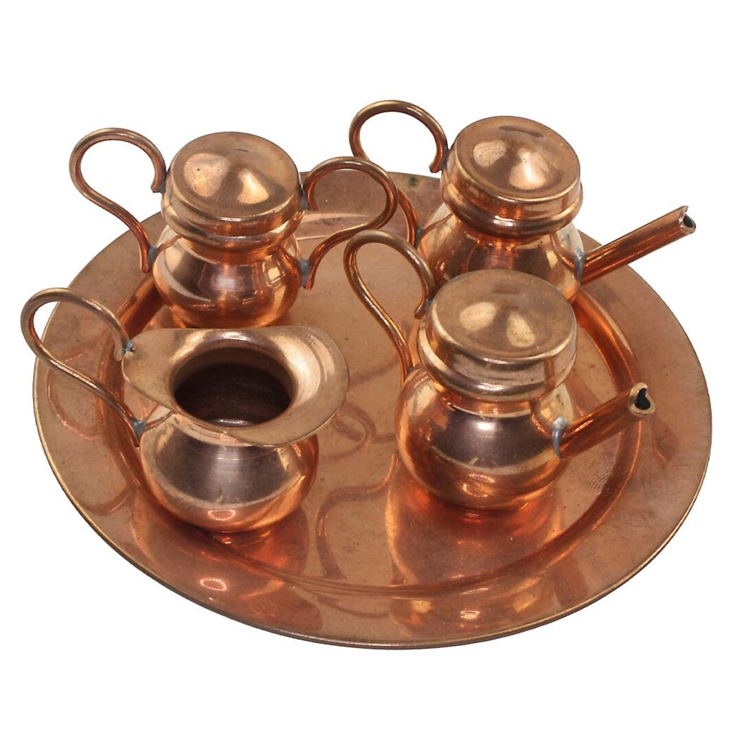 Vintage Miniature Copper Tea Set From Chile | Warm Patina & Hand ...