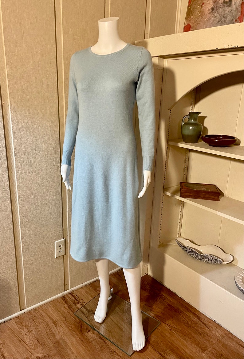 Authentic Halston Iconic 1970s Cashmere Dress Powder Blue 70s - Etsy