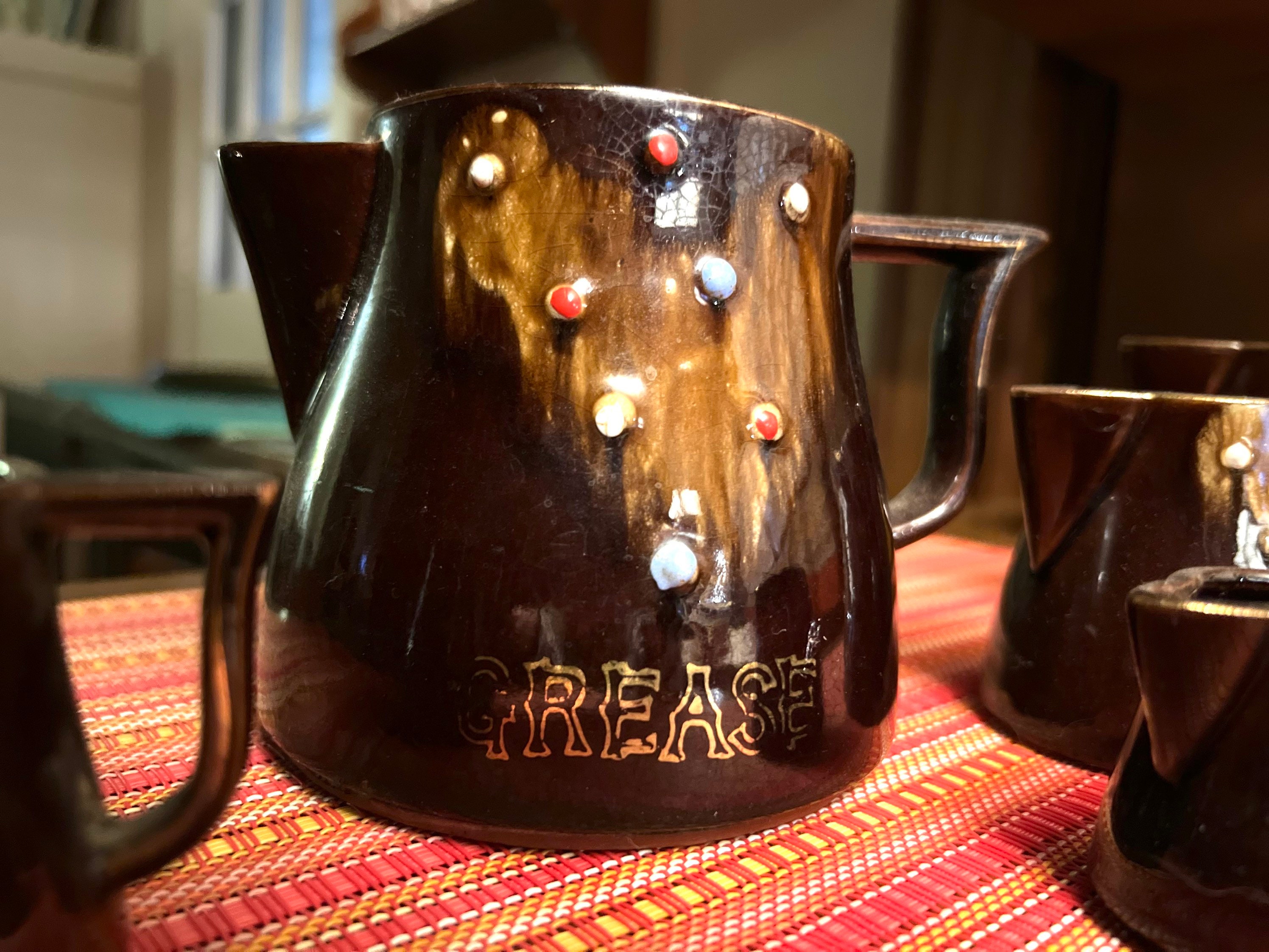 Sweet Vintage Set Hand Painted Tilso Ceramic Pitcher Measuring Cups ...
