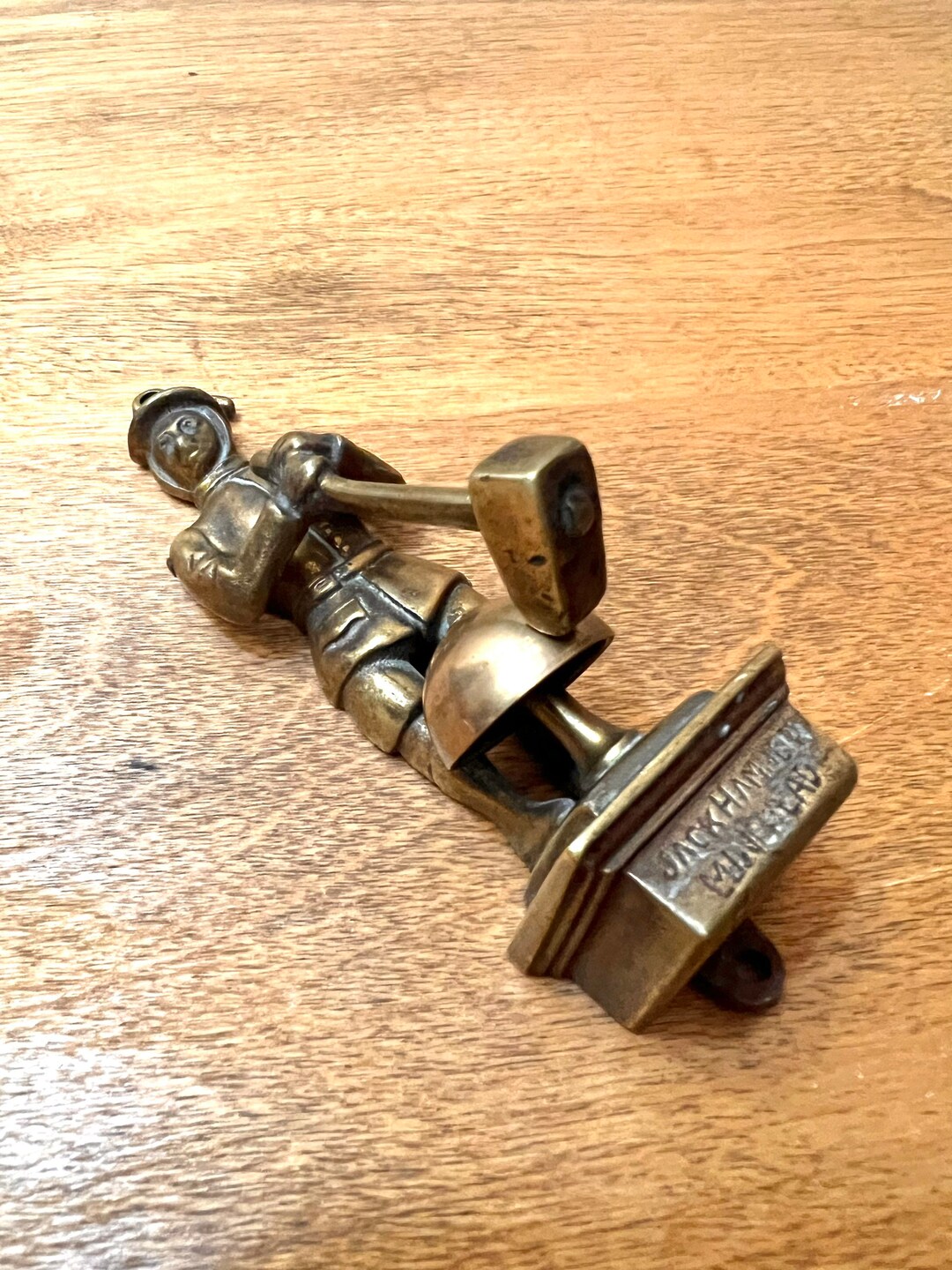 Antique Brass Jack Hammer Minehead Door Knocker 1911 the Clock Jack ...
