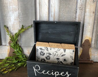 Rustic recipe box | Etsy