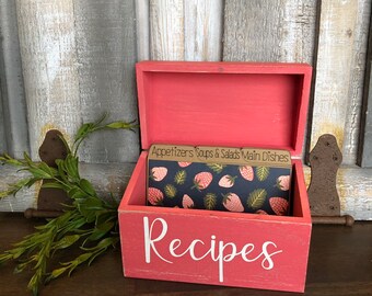 Rustic recipe box | Etsy