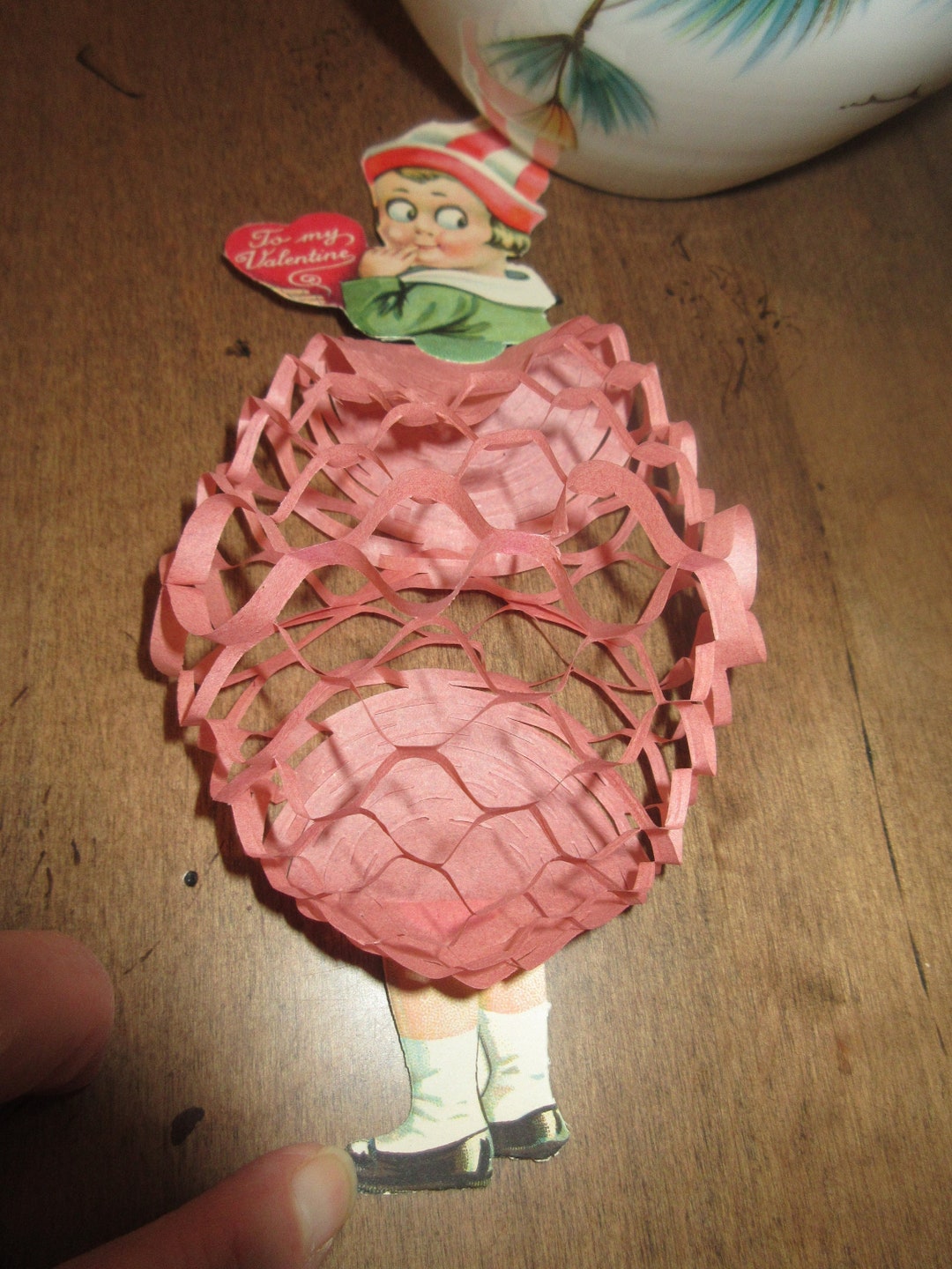 1920s Valentine Spider Web Tissue Accordion Mechanical Moveable ...