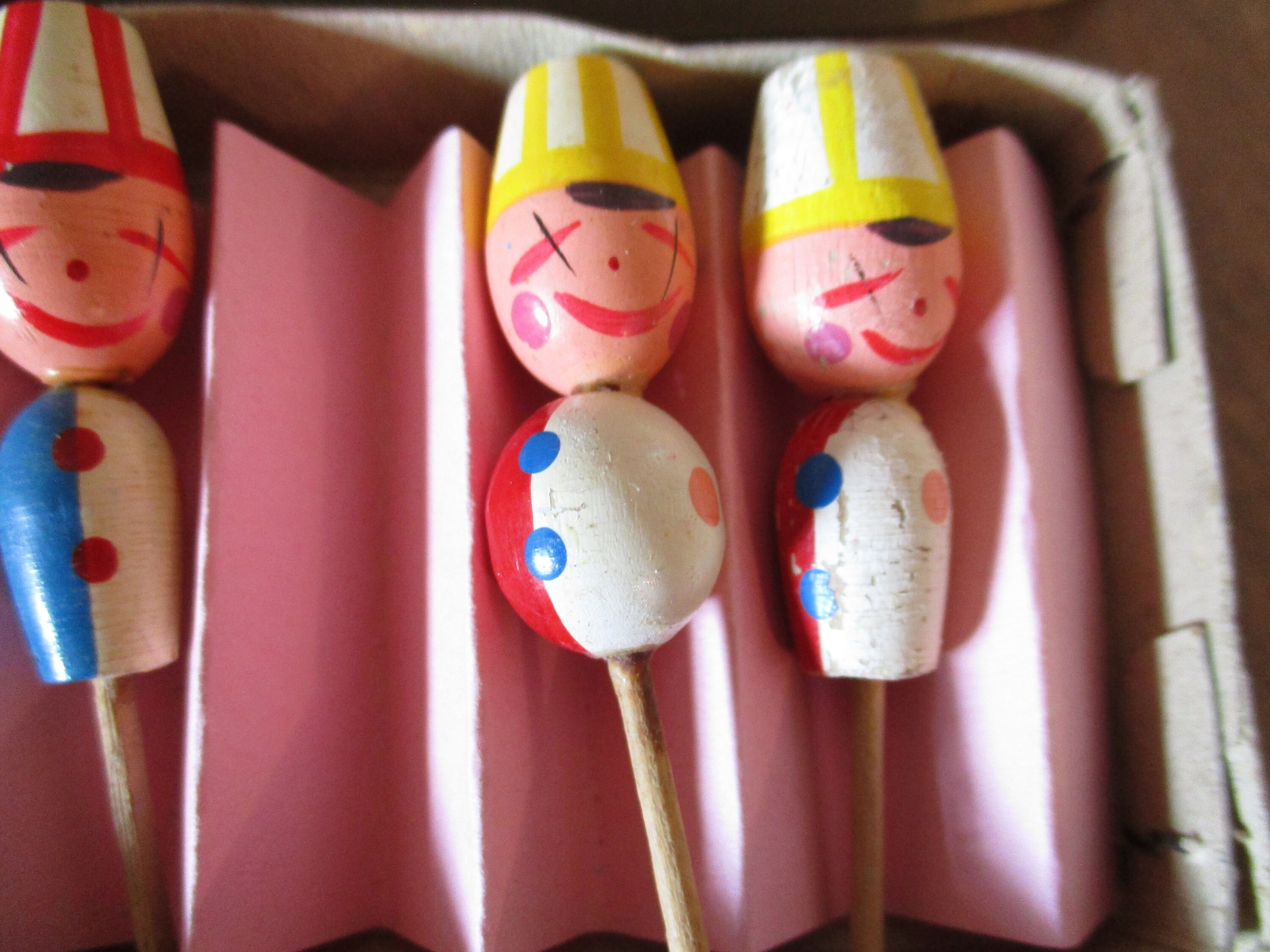 Colorful Clown Candle Holders Original Box 6 Lot Shackman Co | Etsy