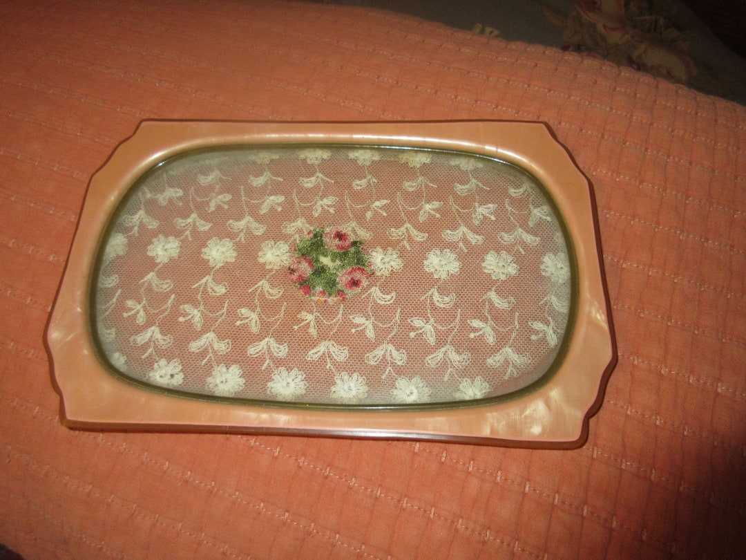 Vintage Antique Pyralin Pastel Pink / Salmon / Peach Light in Color ...