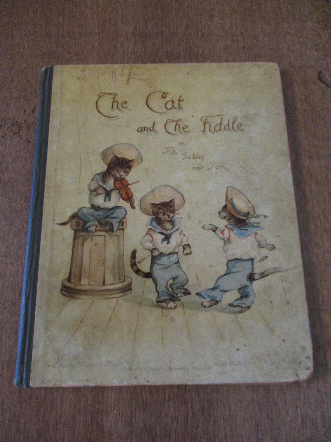 The Cat and the Fiddle or Tib Tabby and Tom Antique Vintage Book ...