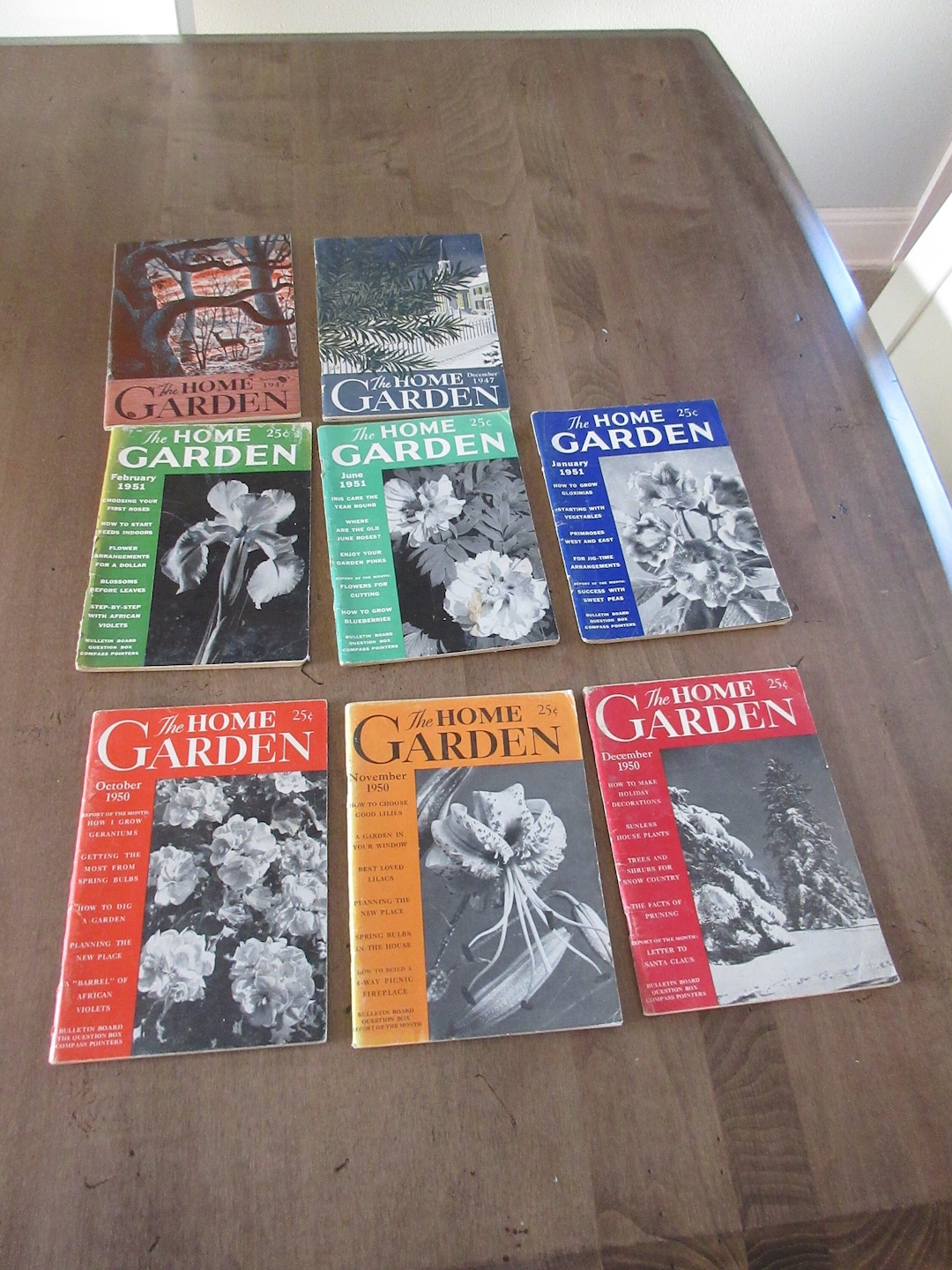 Vintage 1947, 1950, 1951 the Home Garden Magazines Beautiful Covers ...