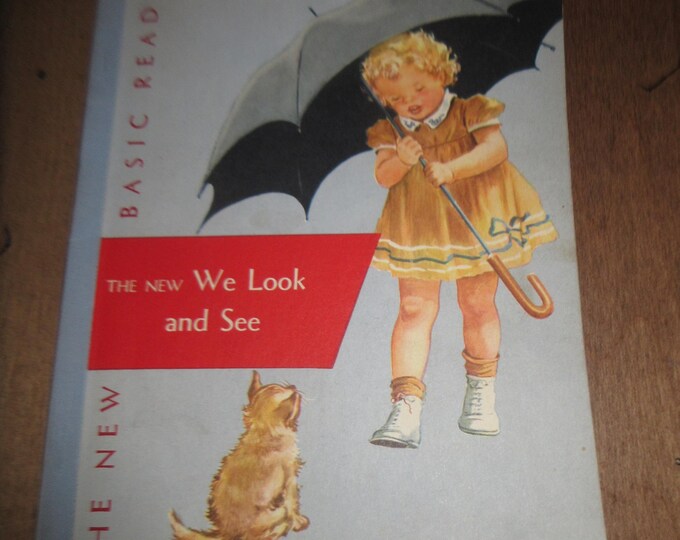 1951 We Look and See, Dick and Jane Primer Vintage Book School Basic ...