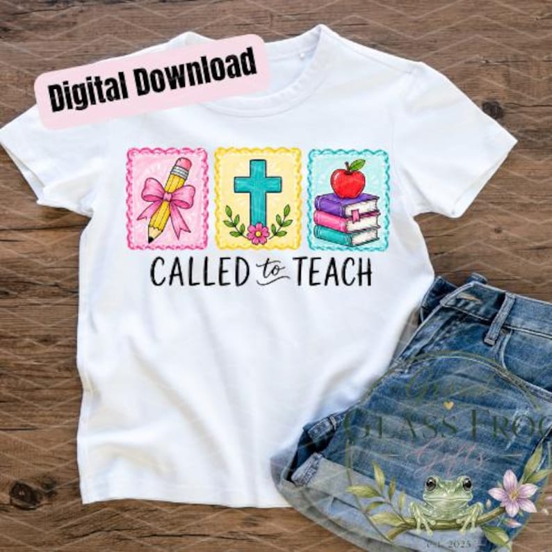 Called to Teach Christian Teacher PNG – Hand Drawn Faith Sublimation ...