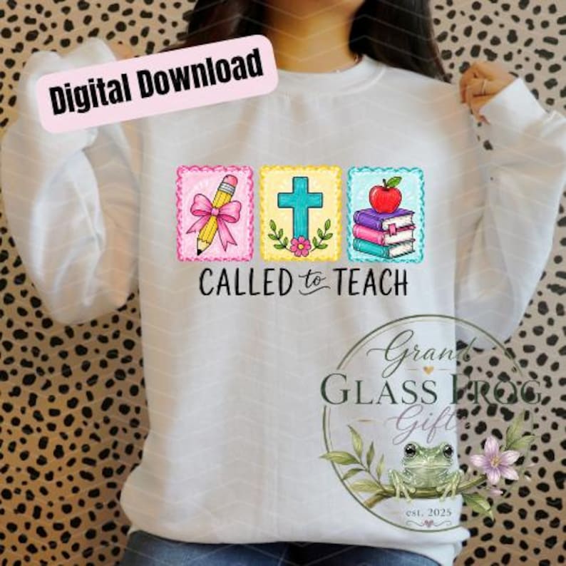 Called to Teach Christian Teacher PNG – Hand Drawn Faith Sublimation ...