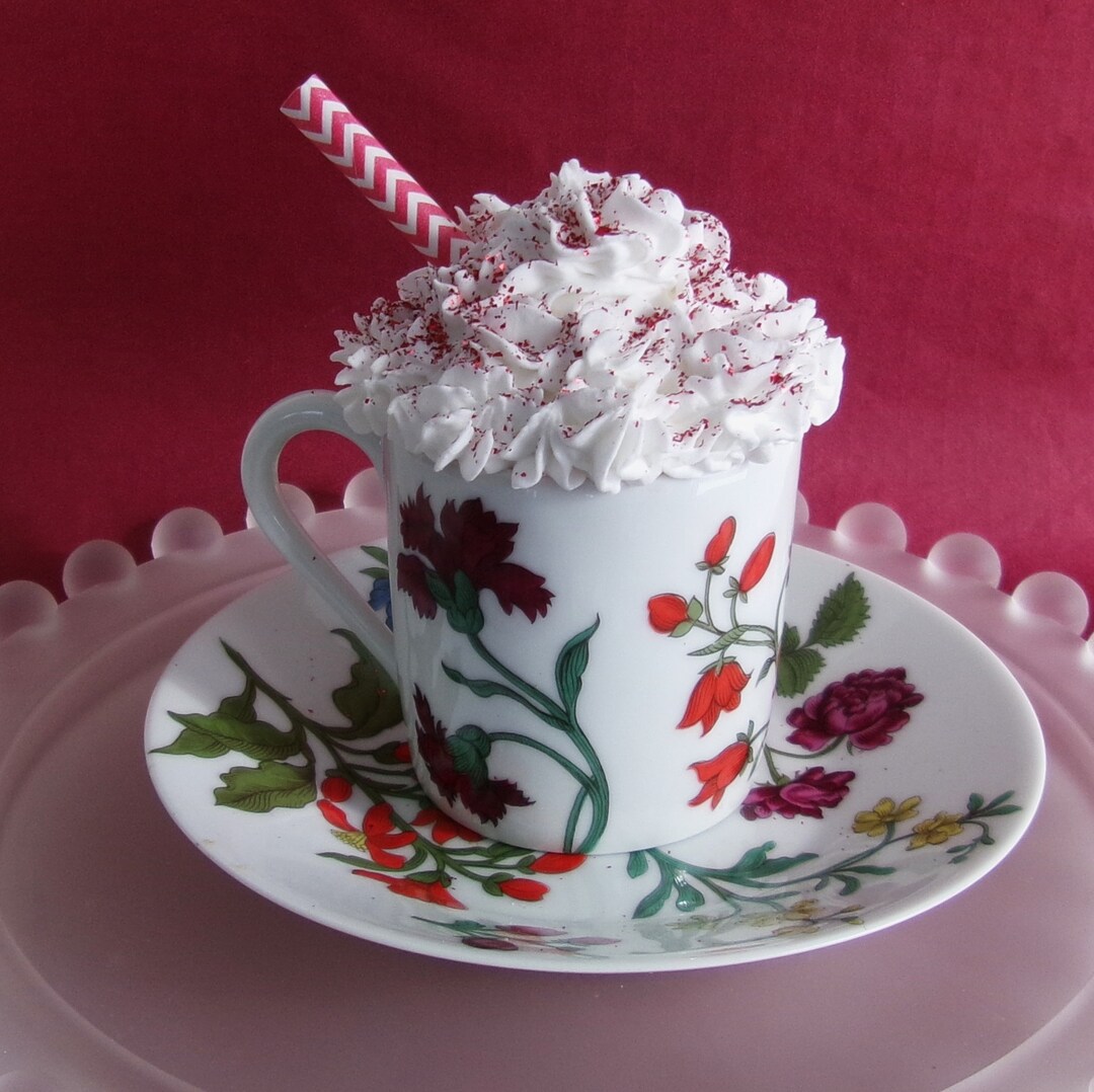 Faux Demitasse Coffee Prop, Décor, Limoges Floral Demitasse - Etsy