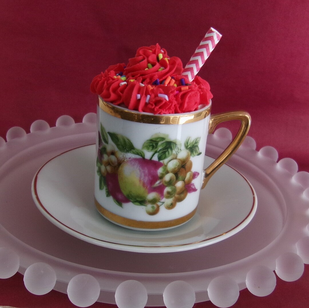 Faux Demitasse Coffee Prop, Décor, Norcrest Apples - Etsy