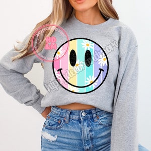 Pastel Daisy Smiley PNG Easter PNG Spring PNG Daisies Png Cute Girly ...