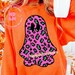 Halloween Ghost PNG Pink Leopard Print Fall PNG Ghost Shirt Design Faux ...