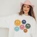 Boho Smiley Faces Bundle Retro Smile Face Bundle Distressed PNG Smile ...