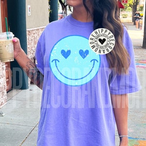 Distressed Happy Face Blue Happy Face Distressed Happy Png Retro Png ...