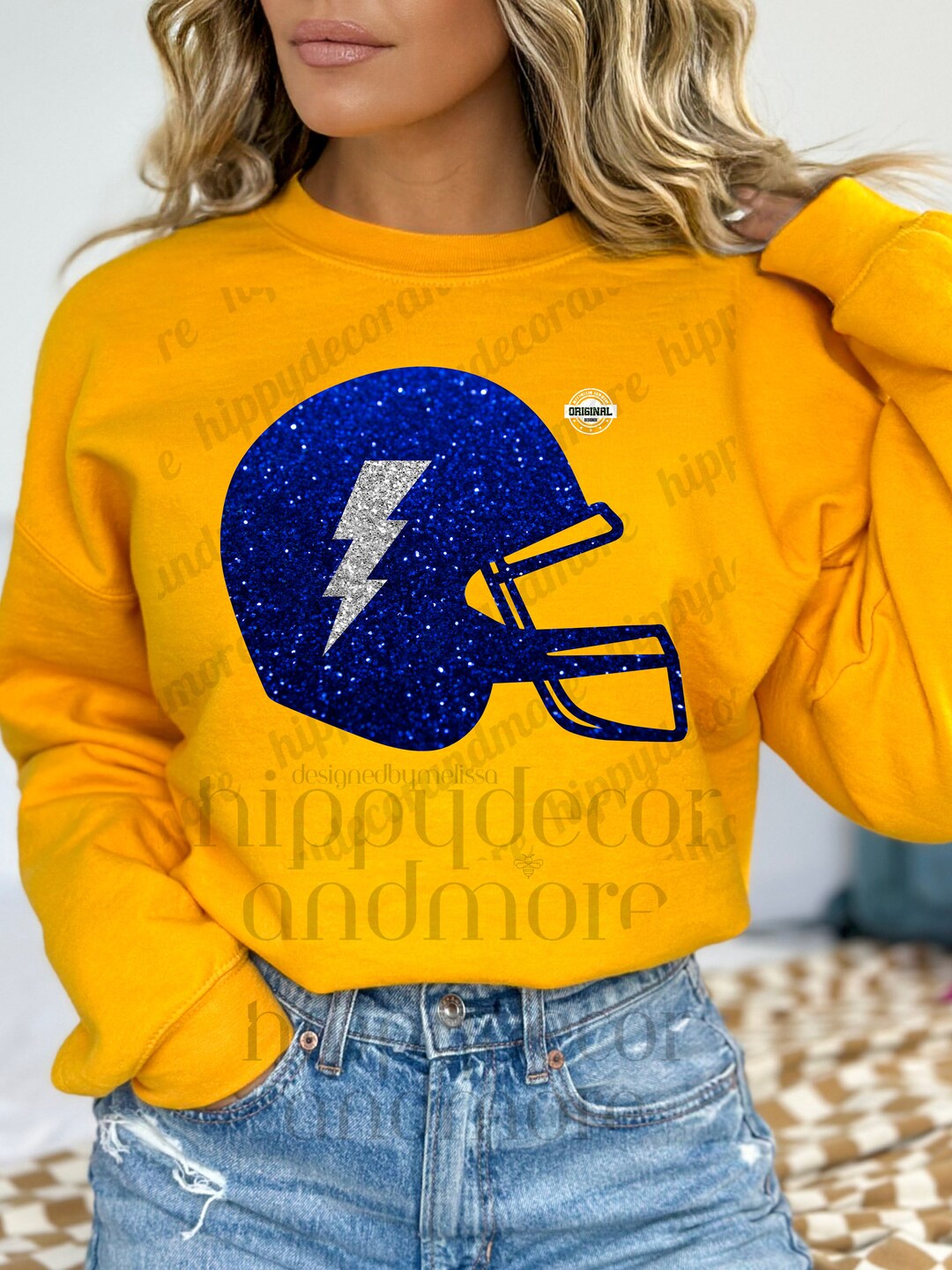 Blue Sparkly Helmet PNG Glitter Mascot Sublimation Design Transfer ...