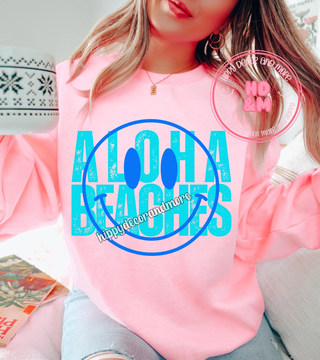 Aloha Beaches PNG Aloha PNG Smiley Face PNG Vacation Shirt Design ...