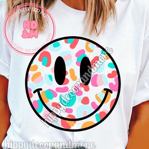 Leopard Print Smiley PNG Colorful Leopard Print PNG Smiley Face PNG ...