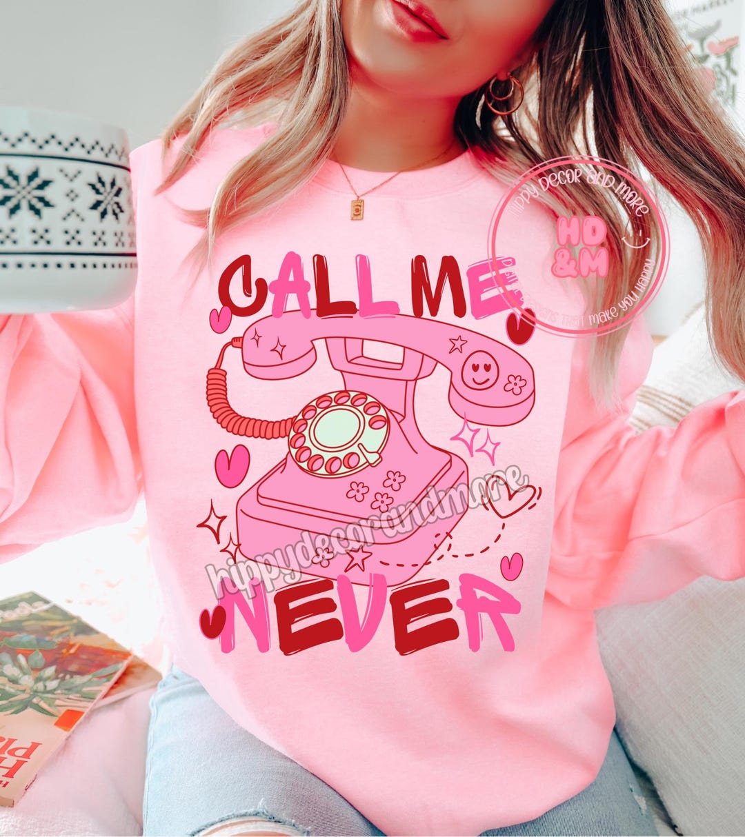 Valentines Day PNG Call Me Never PNG Phone PNG Cute Girly Doodles Valentines Shirt Design Call ...