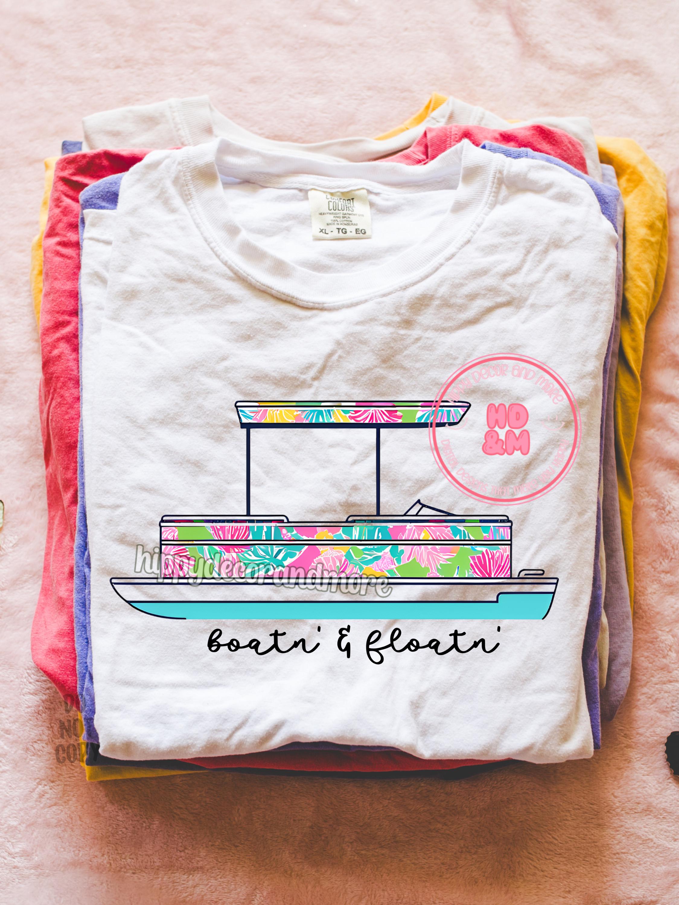 Boatn’ and Floatn’ PNG Beach Coastal Hawaii Preppy Beach Digital Design ...