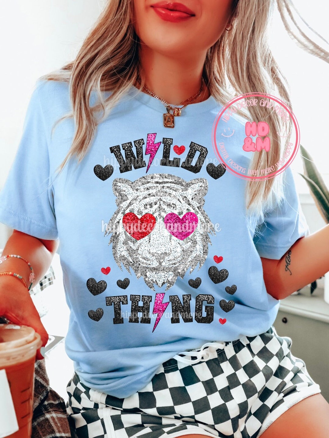 Wild Thing Valentines Day PNG Tiger PNG Sparkly Valentines Day Shirt ...