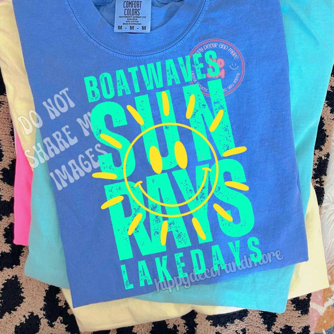 Boat Waves Sun Rays Lake Days PNG Smiley Face PNG Sunshine PNG Sunshine ...