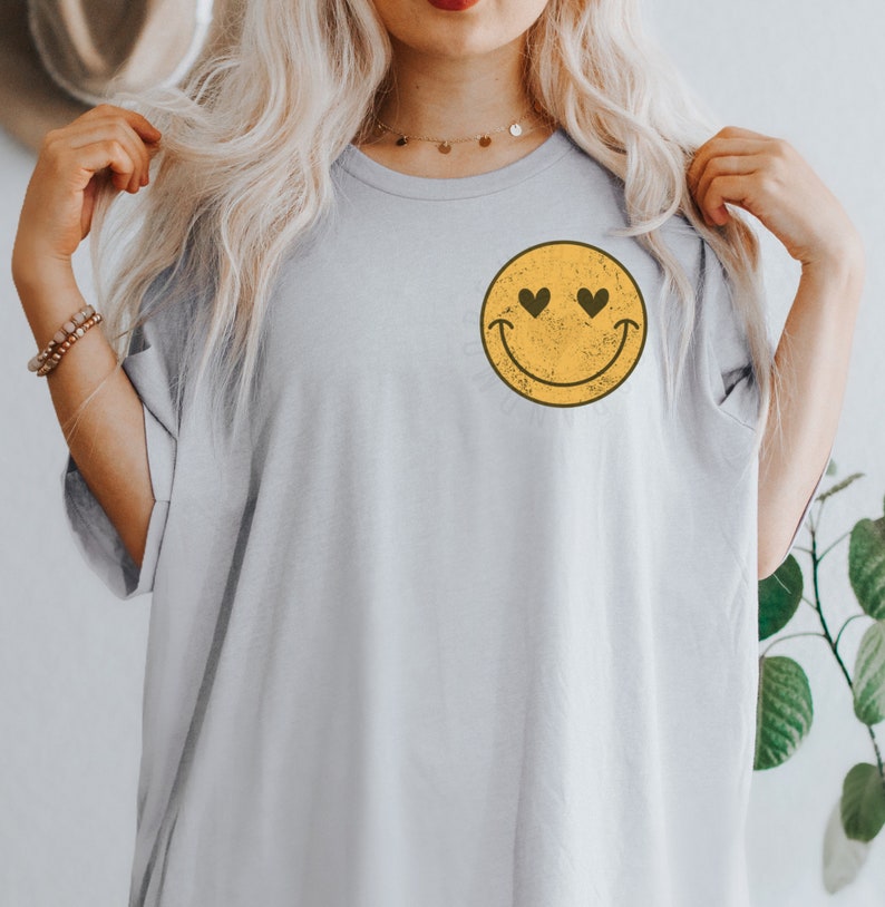 Retro Smiley Face Png Distressed Smiley Face Yellow Smiley - Etsy