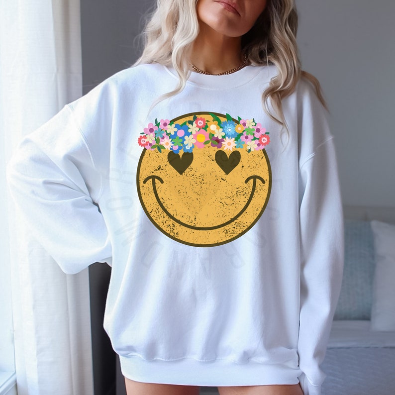 Bohemian Smiley Face PNG Retro Smiley Face Boho Smiley Face - Etsy