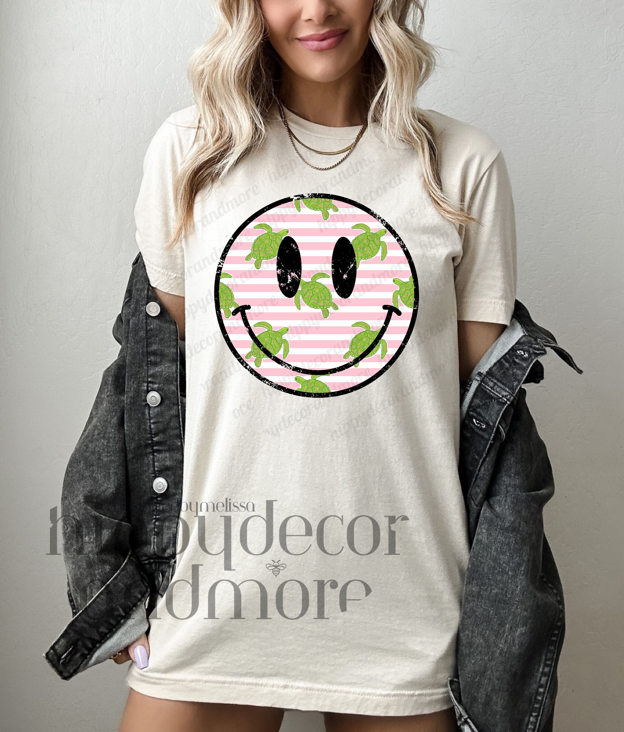 Preppy Smiley Face PNG Summer Time Transfer Design Sublimation Design ...