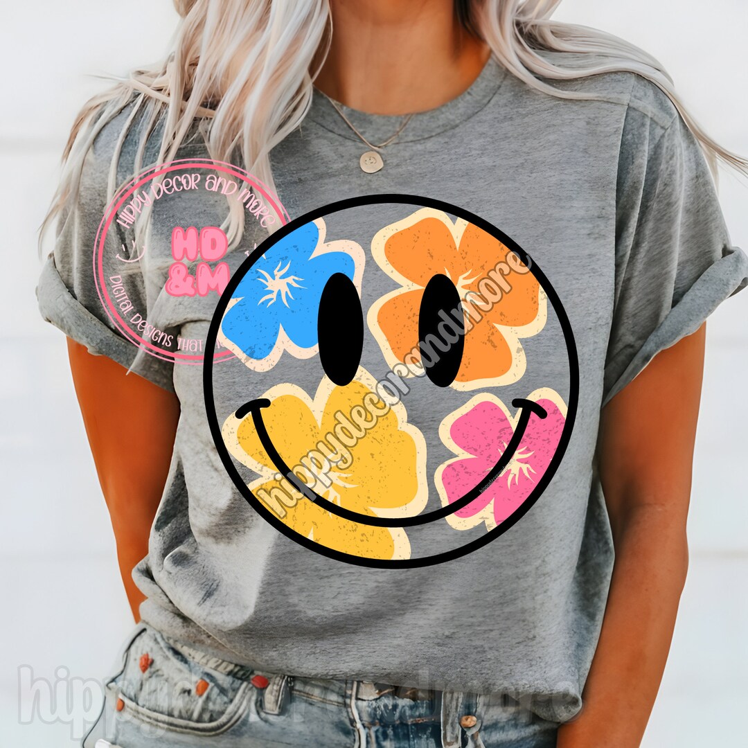 Hawaiian Tropical Smiley Face PNG Summer PNG Beach Vibes Girly Girl ...