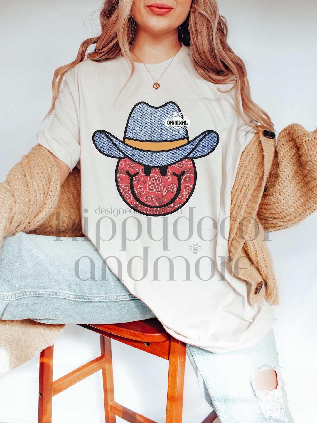 Cute Cowboy PNG Western Smiley Face Comfort Colors Shirt Ideas Bandanna ...