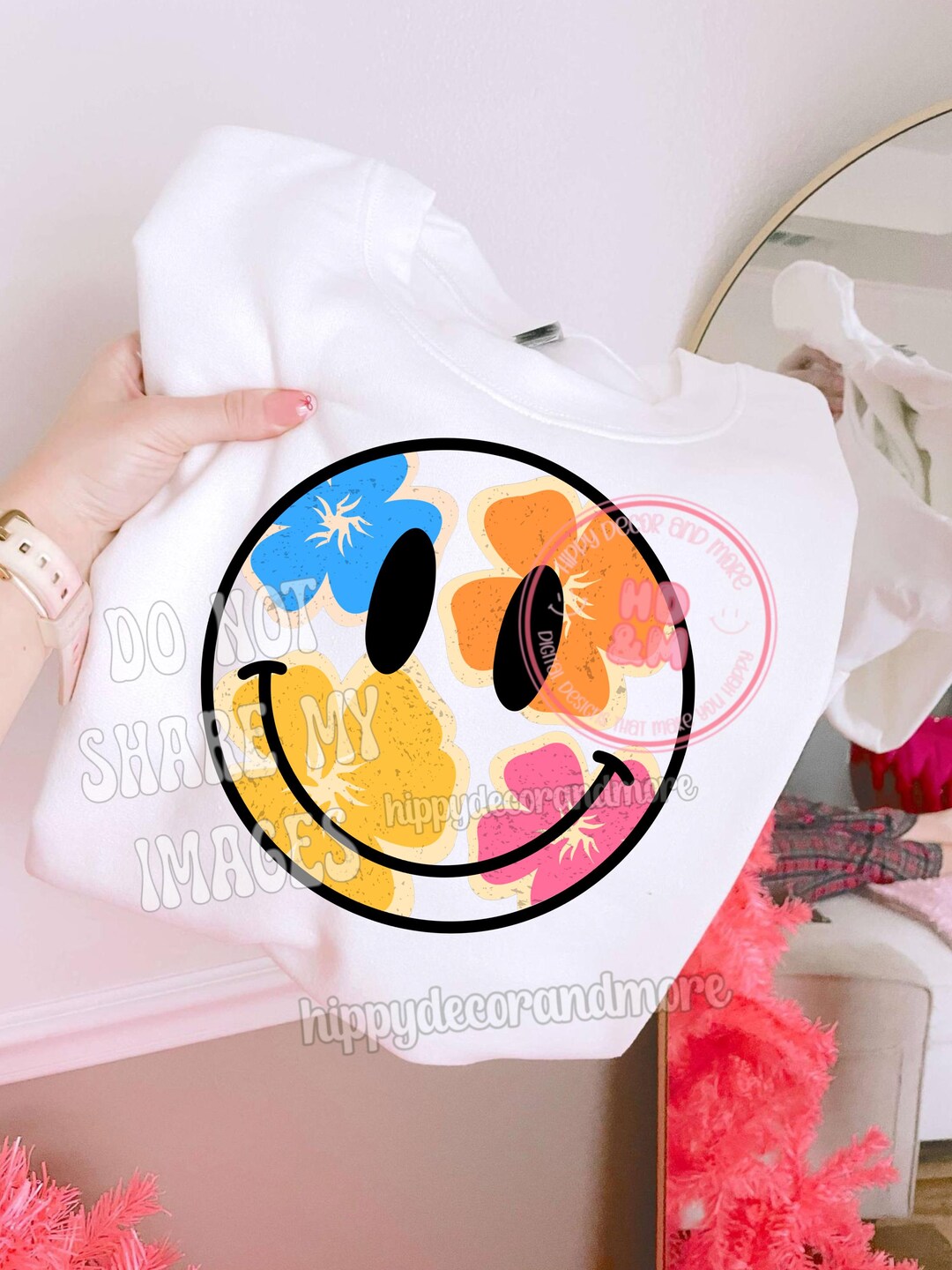 Hawaiian Tropical Smiley Face PNG Summer PNG Beach Vibes Girly Girl ...