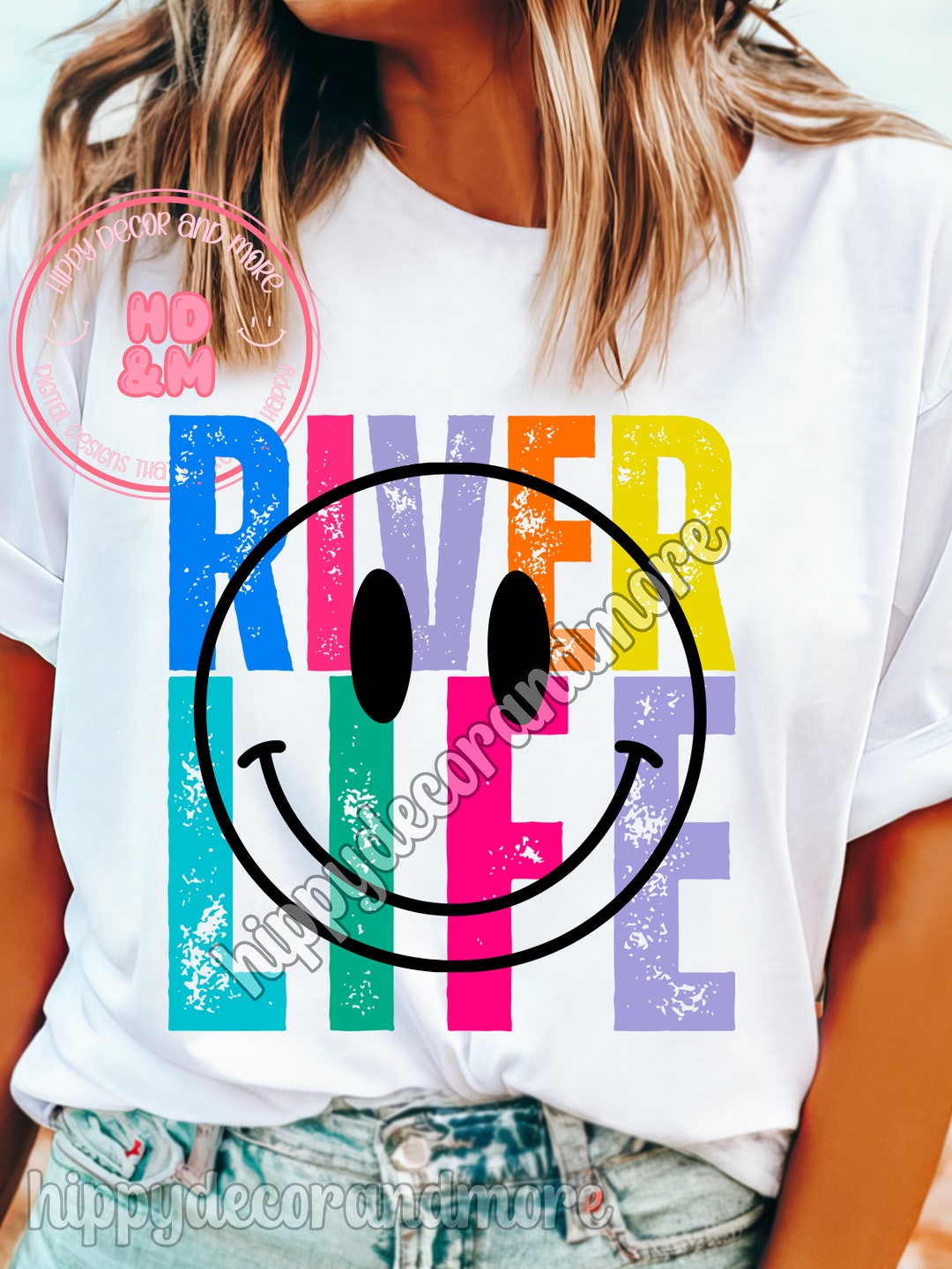 River Life PNG Smiley Face PNG River Vibes Summer PNG Smiley Shirt ...