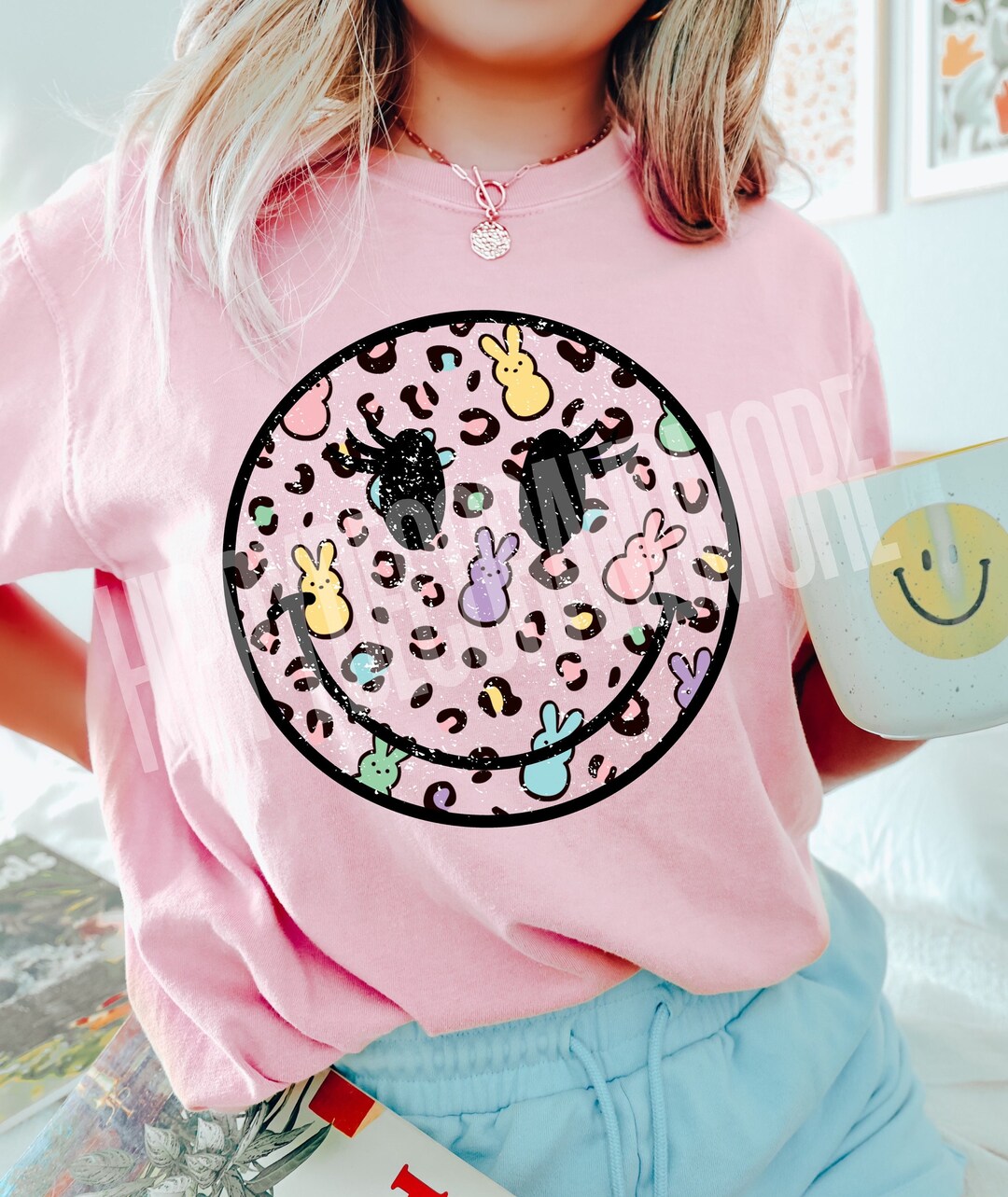 Leopard Print Smiley Face PNG Easter PNG Pastel Smiley Face - Etsy