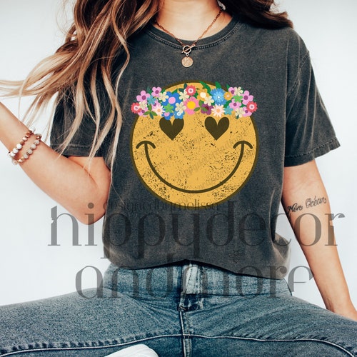 Bohemian Smiley Face PNG Retro Smiley Face Boho Smiley Face - Etsy