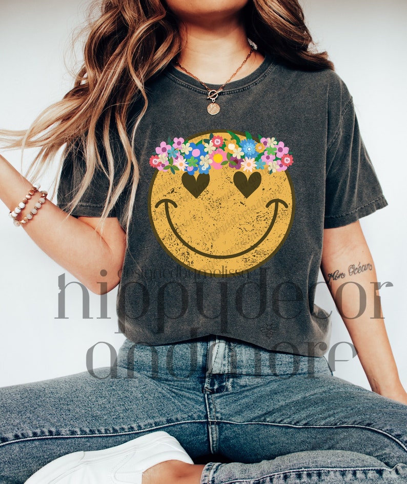Bohemian Smiley Face PNG Retro Smiley Face Boho Smiley Face Boho Png ...