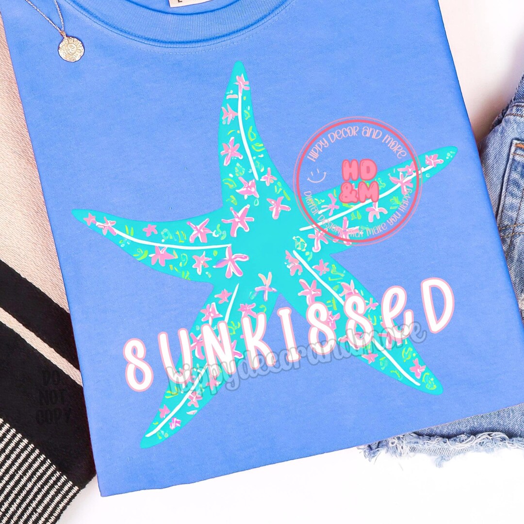 Sunkissed Starfish PNG Beach Coastal Hawaii Preppy Beach Digital Design ...
