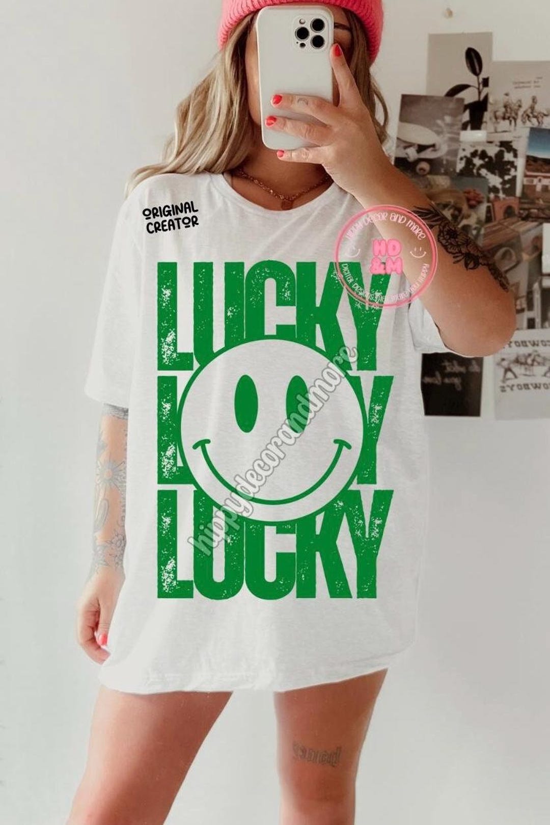 Lucky Smiley Face PNG St Patrick’s Day PNG Shamrock Smiley PNG St ...