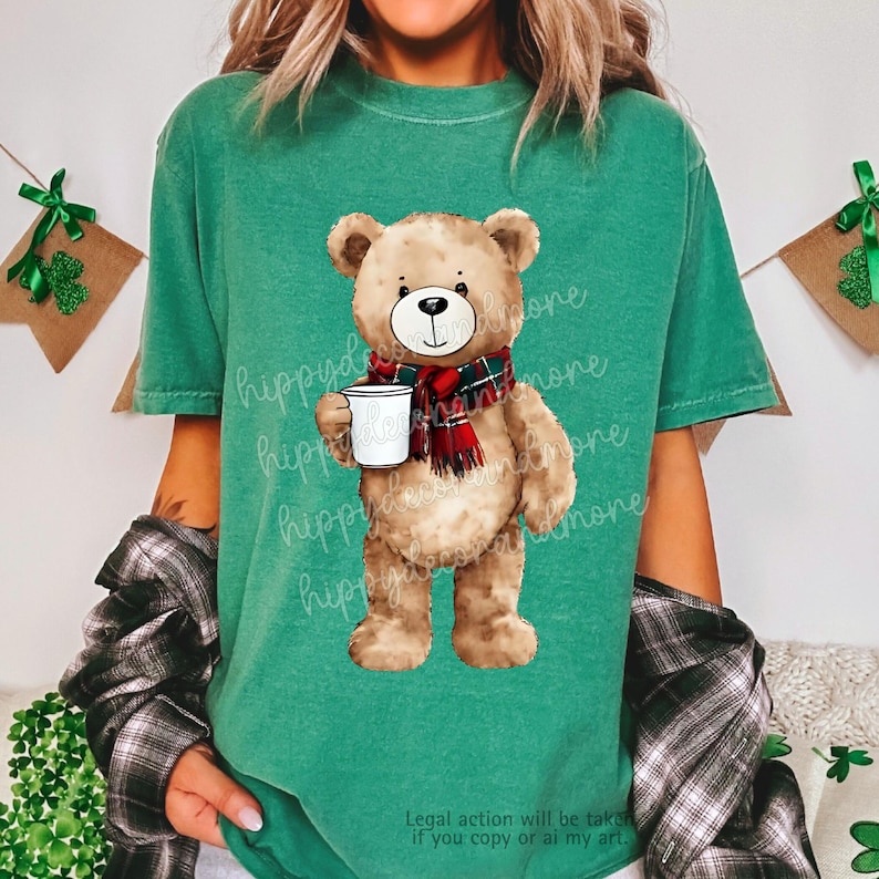 Preppy Christmas Teddy Bear PNG Preppy Bear Cute Teddy Bear Shirt ...