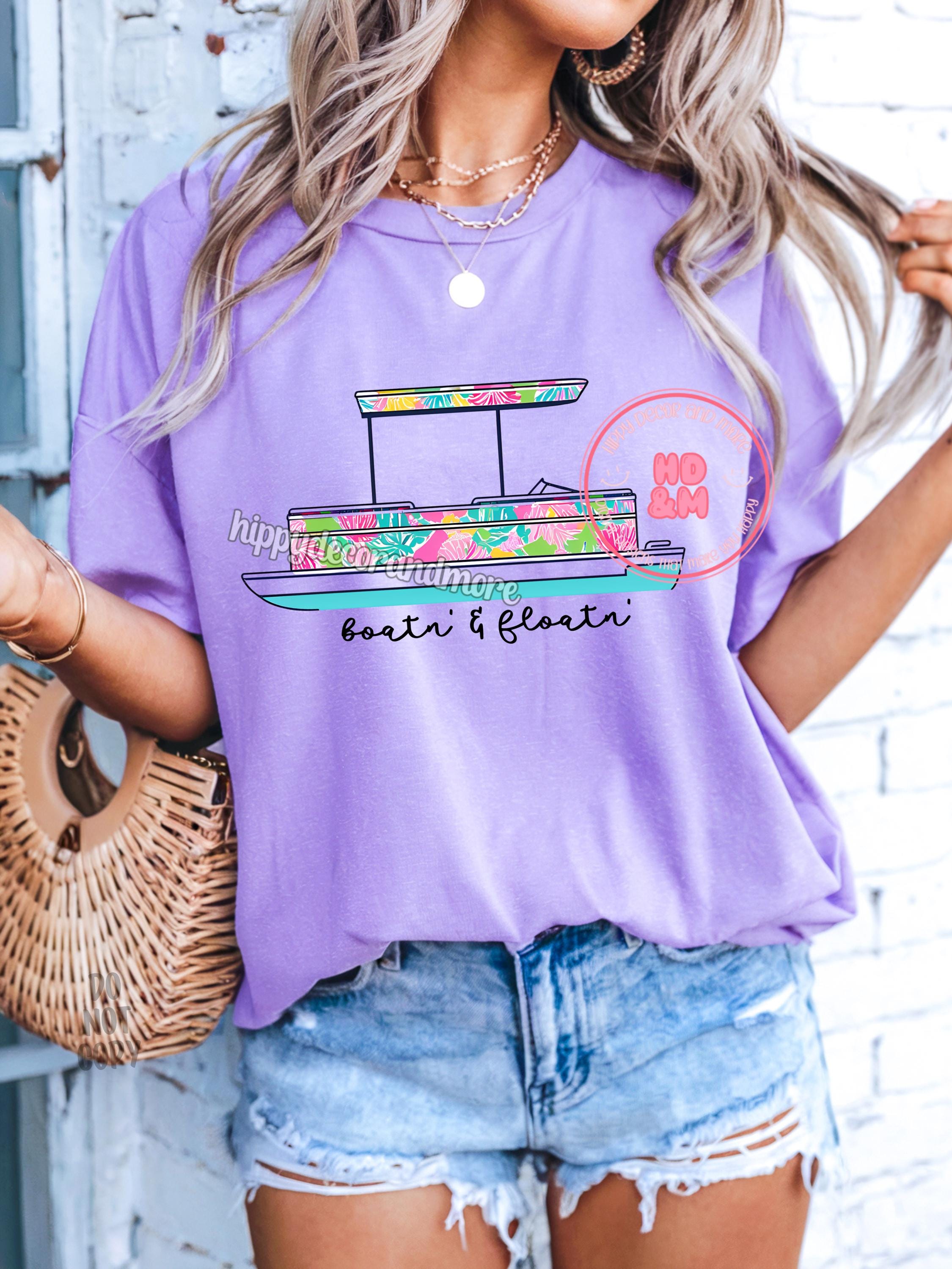 Boatn’ and Floatn’ PNG Beach Coastal Hawaii Preppy Beach Digital Design ...