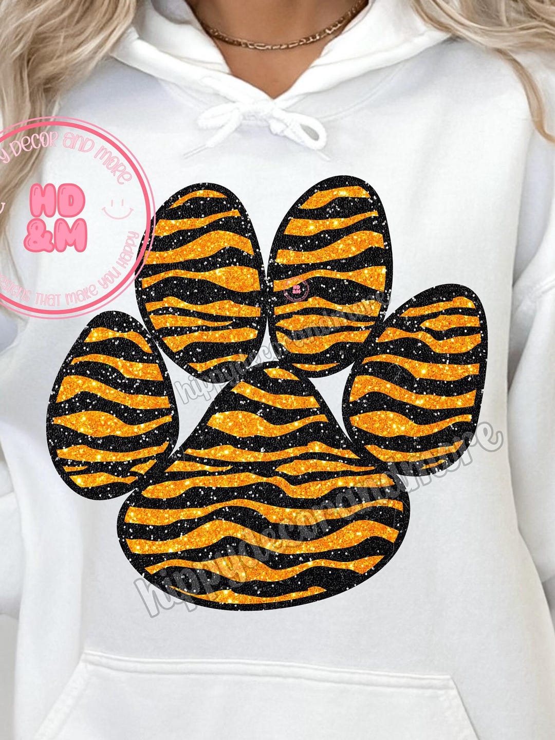 Tiger Paw PNG Sparkly Glitter PNG Tiger PNG Tiger Mascot School Spirit ...